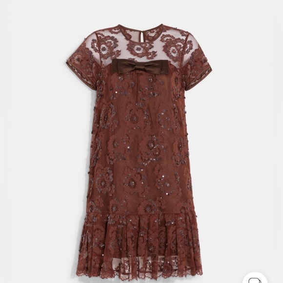 Coach | Dresses | Coach Short Sleeve Lace Dress | Poshmark